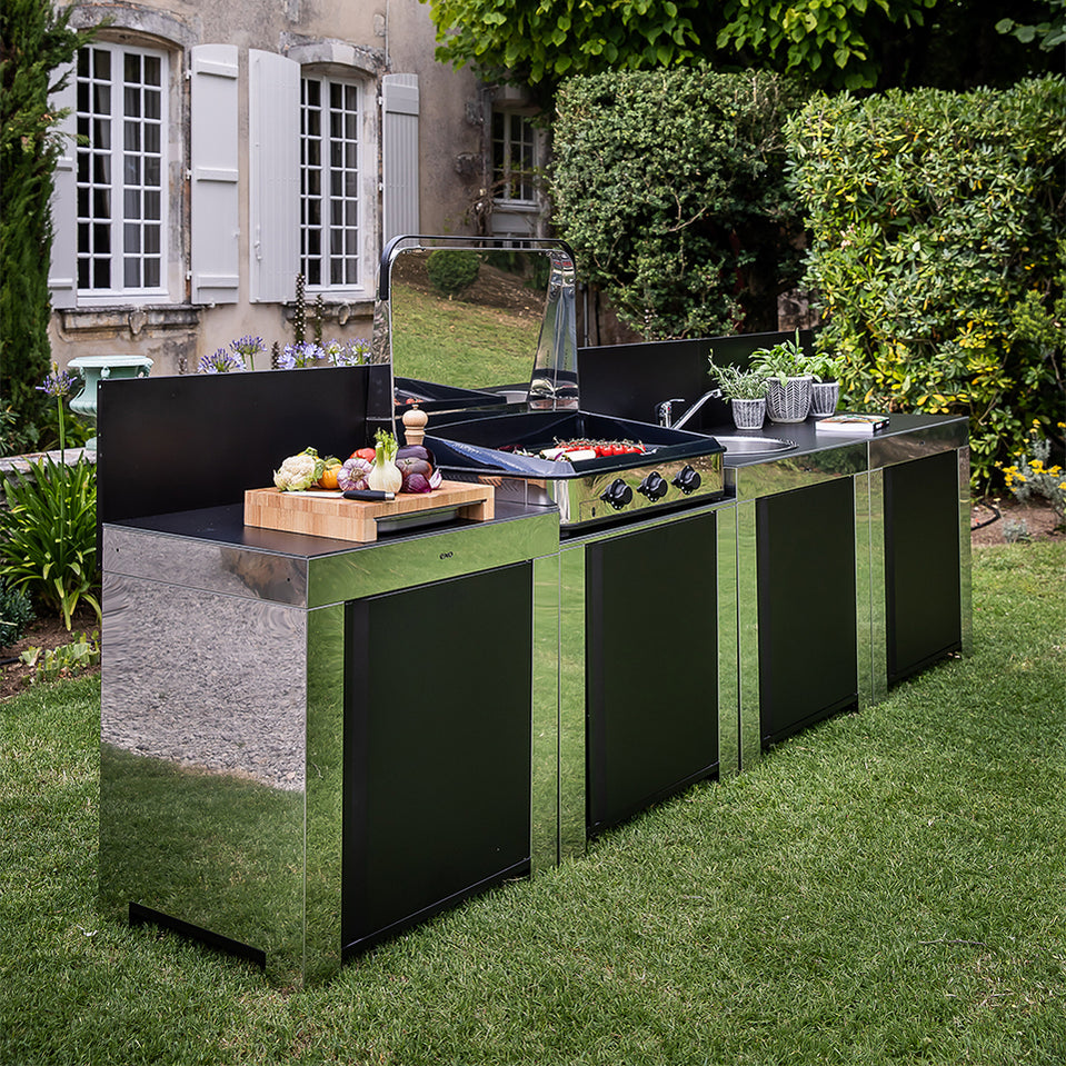 PLANCHA MODULO Black and stainless - Kitchen module SS - Black ...