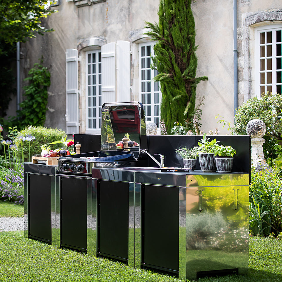 PLANCHA MODULO Black and stainless - Kitchen module SS - Black ...