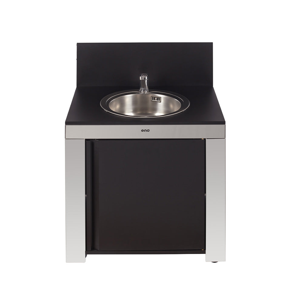 SINK MODULO Black and stainless - Kitchen module with sink SS - Black ...